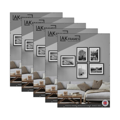 A0 Frameless Clip Frame (Pack of 5) with Perspex - For Posters, Prints ...