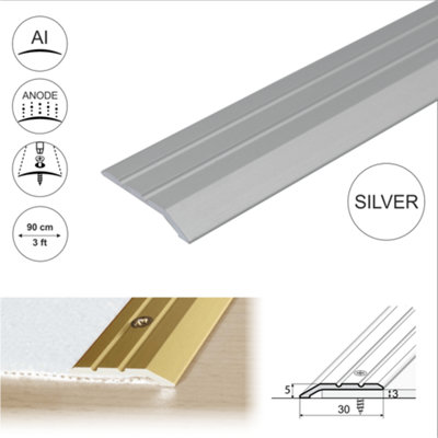 A01 900mm x 30mm 2.3mm Anodised Aluminium Door Threshold Ramp Profile ...