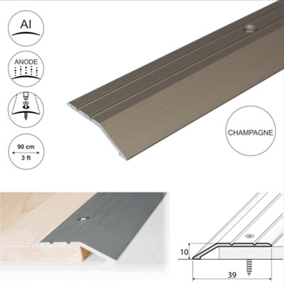 A11 900mm x 40mm 2mm Anodised Aluminium Door Threshold Ramp Profile ...