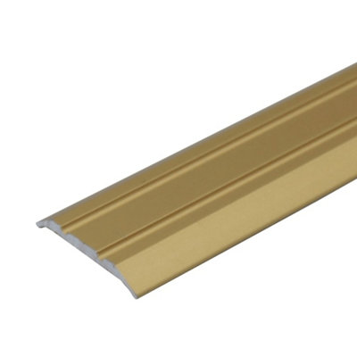 A12 25mm Anodised Aluminium Flat Door Threshold Strip - Gold, 0.93m ...