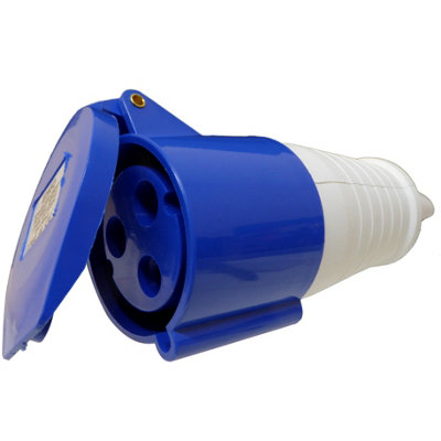 A1electrics 32A 3 Pin 230v Blue Plug and Coupler Socket IP44 CEE