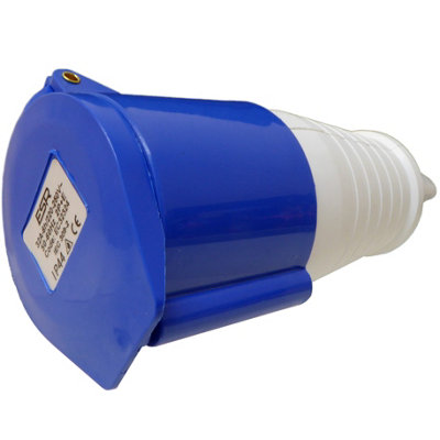 A1electrics 32A 3 Pin 230v Blue Plug and Coupler Socket IP44 CEE