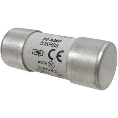 A1electrics 80 Amp House Mains Service Cut-Out Fuse 23x57mm 80A KR85 BS1361