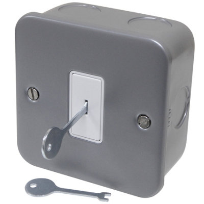A1electrics Emergency Light Test Key Metal Clad Light Switch 1 Gang 2 ...