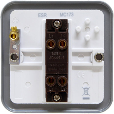 A1electrics Emergency Light Test Key Metal Clad Light Switch 1 Gang 2 ...
