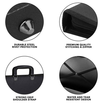 A2 Art Work Picture Painting Folder Bag Water Proof Portfolio Design Black