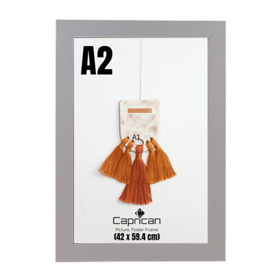 A2 Grey Picture Frame Photo Frame Perspex Sheet for Wall or Table ...