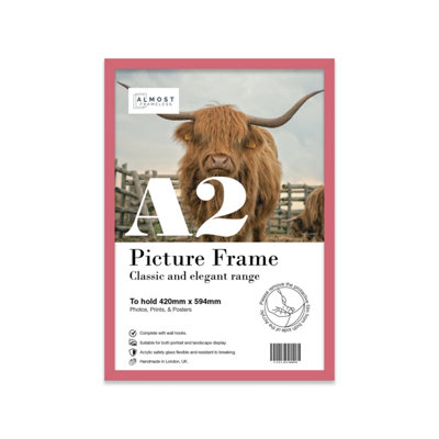 A2 Pink Picture Frame Fits A2 (42 x 59.4cm - 16.5 x 23.4in) Poster ...