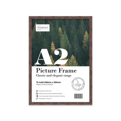 A2 Walnut Picture Frame Fits A2 (42 x 59.4cm - 16.5 x 23.4in) Poster ...
