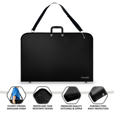 A3 Black Water Proof Portfolio Design Case Art Work Painting Folder Bag