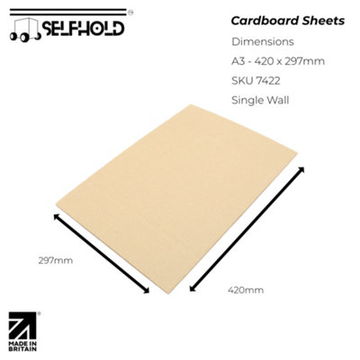 A3 Single Wall Corrugated Cardboard Pad/Sheet (297mm x 420mm)