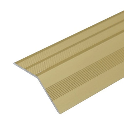 A39 37mm Anodised Aluminium Door Threshold Ramp Profile - Gold, 0.9m ...