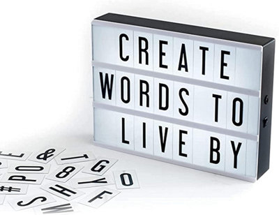 A4 Cinematic Cinema Light Box Message Board Contains 90 Letter and ...