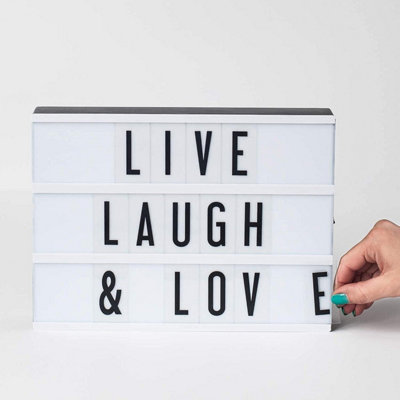 A4 Cinematic Cinema Light Box Message Board Contains 90 Letter and ...