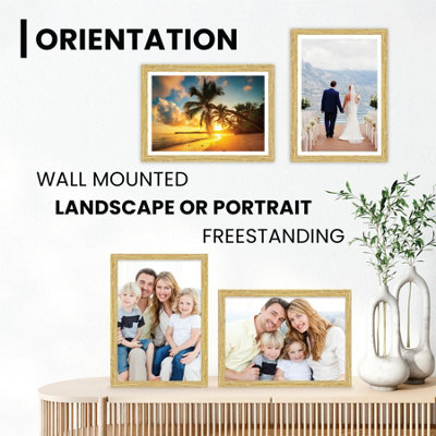 A4 Document Photo Frame Wood Effect - Domkora Certificate Picture Frame ...