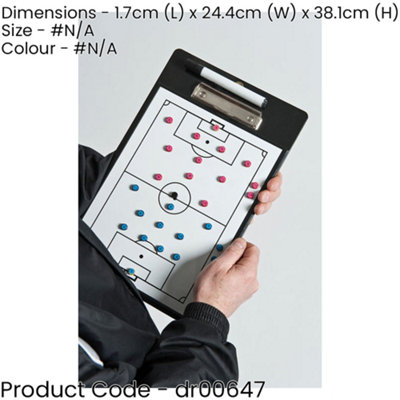 A4 Double Sided Magnetic Football Tactics Clipboard - Coaching Theory ...
