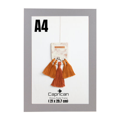 A4 Grey Picture Frame Photo Frame Perspex Sheet for Wall or Table ...