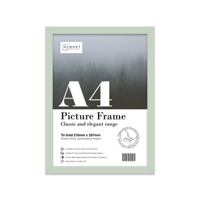 A4 Mint Green Picture Frame Fits A4 (21 x 29.7cm - 8.3 x 11.7in) Poster ...