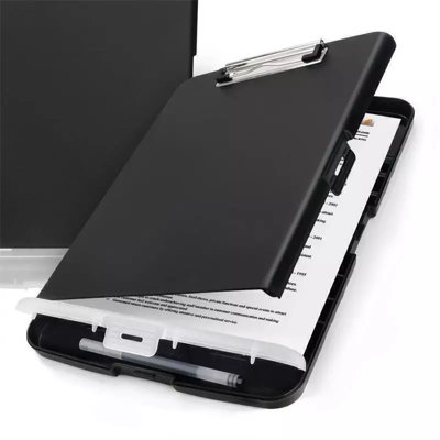 A4 Plastic Clipboard with Storage Case and Pen Holder