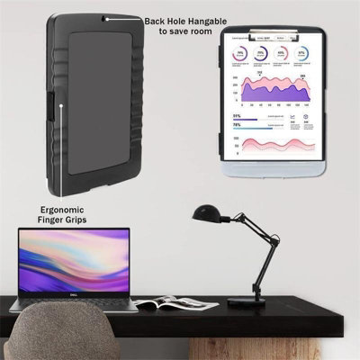 A4 Plastic Clipboard with Storage Case and Pen Holder