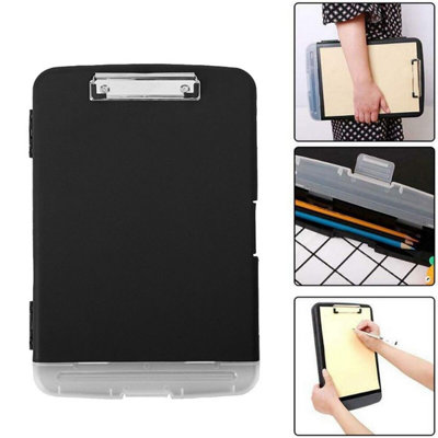 A4 Plastic Clipboard with Storage Case and Pen Holder
