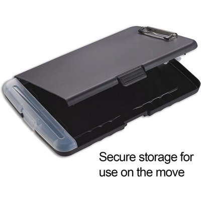 A4 Plastic Clipboard with Storage Case and Pen Holder