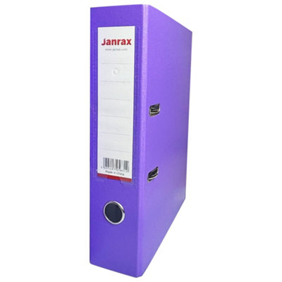 A4 PURPLE PAPERBACKED LEVER ARCH FILE BY JANRAX