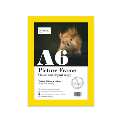 A6 Yellow Picture Frame Fits A6 (10.5 x 14.8cm - 4.1 x 5.8in) Poster ...