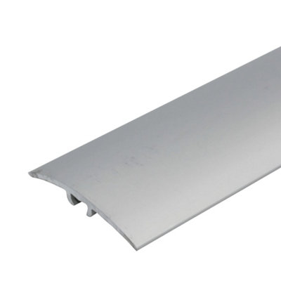 A64 40mm Anodised Aluminium Door Threshold Strip - Silver, 0.93m | DIY ...