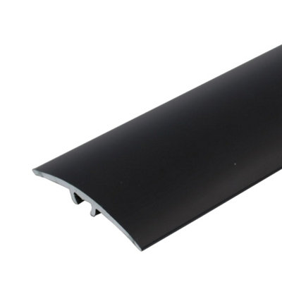 A66 32mm Anodised Aluminium Door Threshold Strip - Black, 0.93m | DIY ...