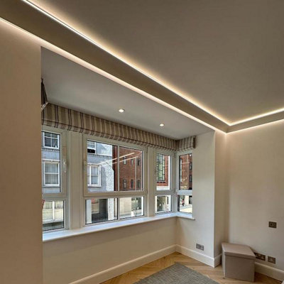 A76 Up and Down Lighting Coving Profile Indirect Lighting 2 Pack - 4 Metres