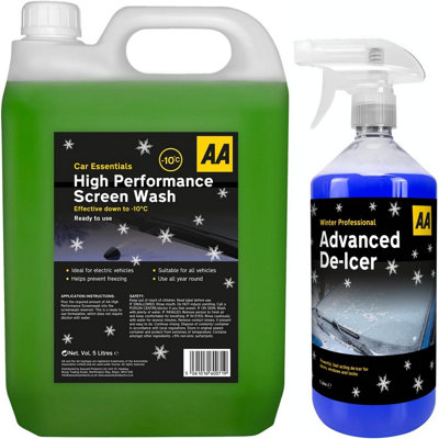AA Winter High Performance Screenwash 5L + 1L Advanced Deicer ...