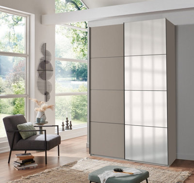 Aalst 135 cm sliding wardrobe Sahara Grey
