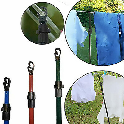 AAMEN 2 X Heavy Duty Metal Telescopic Extendable Home Garden Washing ...