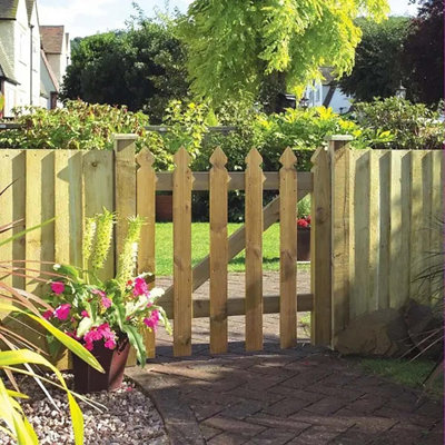 AAMEN 3 x 3ft Garden Palisade Tulip Gate