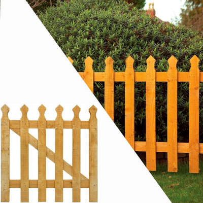 AAMEN 3 x 3ft Garden Palisade Tulip Gate