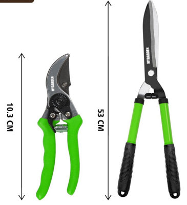 AAMEN 3pc Tree Lopper Shears Secateurs Hedge Cutting Garden Pruning ...