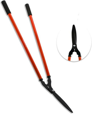 AAMEN LONG HANDLED LAWN SHEARS CARBON STEEL HEAD COMFORTABLE SOFT GRIP ...