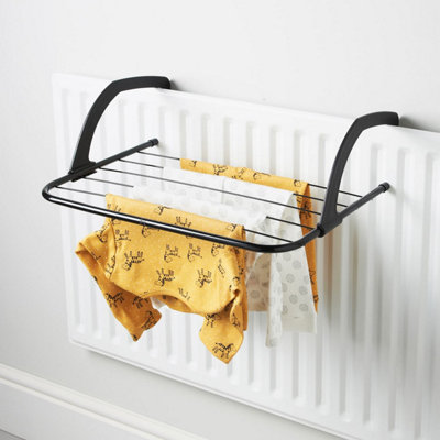 AAMEN Over Radiator Airer Clothes Washing Adjustable Foldable 6 Bar ...