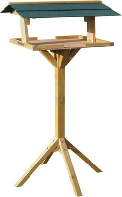 AAMEN Traditional Wooden Wild Bird Deluxe Feeding Station Table Free ...
