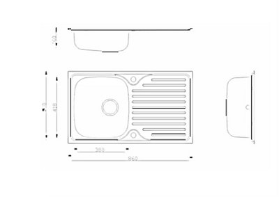 AARE 1.5 Bowl Inset Steel Sink & Waste