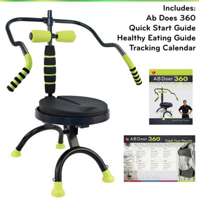 AB Doer 360 - The Abs Workout Equipment for Total Core Exercise, Fat ...