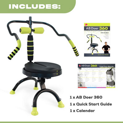 AB Doer 360 - The Abs Workout Equipment for Total Core Exercise, Fat ...