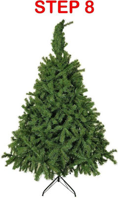 Abaseen 1000 Tips 6ft Green Artificial Christmas Tree Xmas Pine Tree Strong Metal Legs Perfect ...