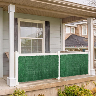 Abaseen 1m x 3m Artificial Conifer Hedge Garden Screening - Weather ...