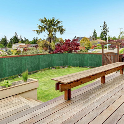 Abaseen 1m x 3m Artificial Conifer Hedge Garden Screening - Weather ...