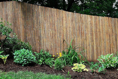 Abaseen 2mx4m Bamboo Slat Natural Screen Garden Fence