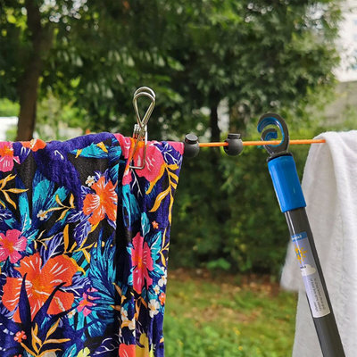Abaseen 4x Telescopic Clothes Line Prop Heavy Duty Extending Washing ...