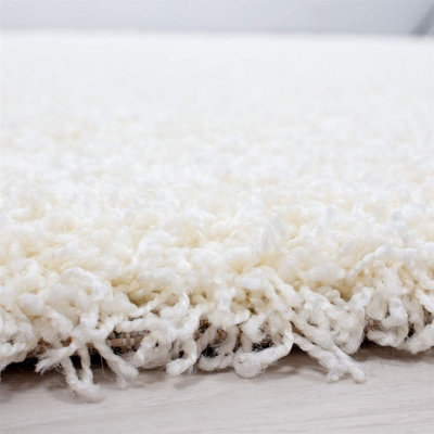 Abaseen 80x150 cm Cream Shaggy Rug - Soft Touch Thick Pile Modern Rugs ...