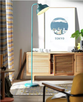 Abaseen Benson Floor Lamp - Blue Modern Lamp Stylish Minimalism to ...